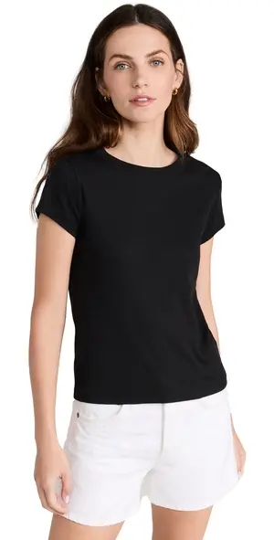 Madewell Supima Rib Tee - True Black