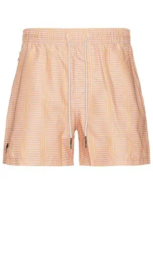 Oas Sunset Ladder Swim Shorts In Orange