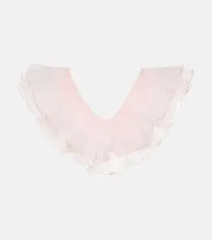 Giambattista Valli Organza-trimmed Bikini Top - Pink