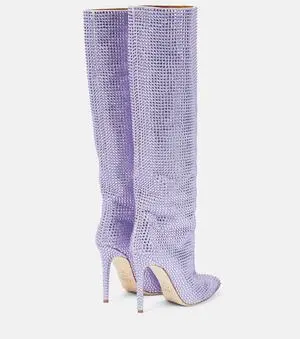 Paris Texas Holly Embellished Knee-high Boots - Purple