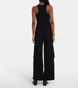 Amiri High-rise Wide-leg Cargo Pants - Black