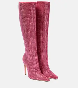 Women's Pink Leather Boots