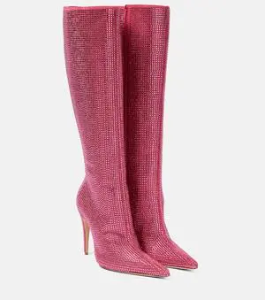 Magda Butrym Embellished Leather Knee-high Boots - Pink