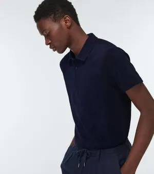 Vilebrequin Phoenix Terry Toweling Polo Shirt - Blue