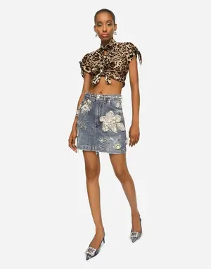 Dolce & Gabbana Patchwork Denim Miniskirt - Multicolor