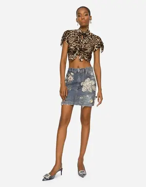 Dolce & Gabbana Patchwork Denim Miniskirt - Multicolor