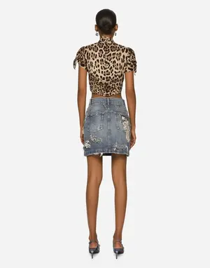 Dolce & Gabbana Patchwork Denim Miniskirt - Multicolor