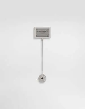 Dolce & Gabbana Dg Logo Tag Lapel Pin - Silver