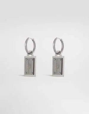 Dolce & Gabbana Logo Tag Earrings