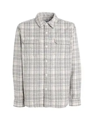 Topman Shirt Size Synthetic Fibers, Viscose, Wool, Cotton - White