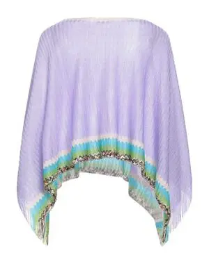Missoni Knitted Viscose Poncho - Purple