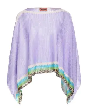 Missoni Knitted Viscose Poncho - Purple