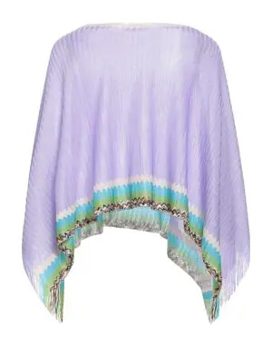 Missoni Knitted Viscose Poncho - Purple