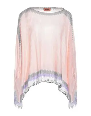 Missoni Knitted Viscose Poncho Salmon Pink