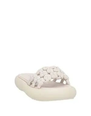 VIC MATIE Leather Slides - Off White