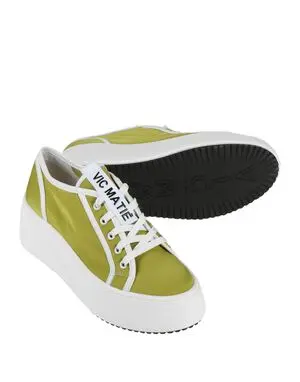 VIC MATIE Leather And Textile Fiber Low-top Sneakers
