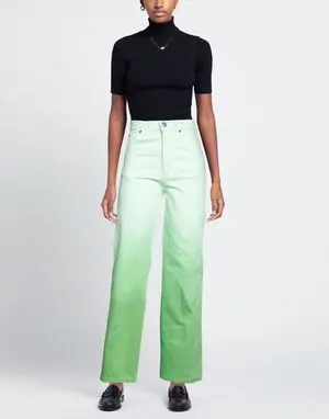 Sandro Light Cotton Wide Leg Jeans - Green