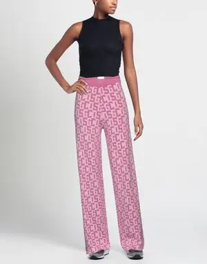 Gcds High Waisted Flared Pants - Pink