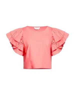 ANNA MOLINARI Cotton Poplin Tiered Top