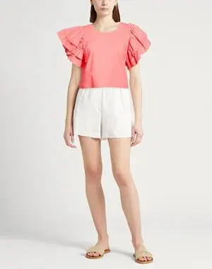 ANNA MOLINARI Cotton Poplin Tiered Top