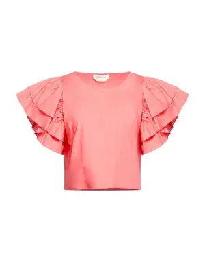 ANNA MOLINARI Cotton Poplin Tiered Top