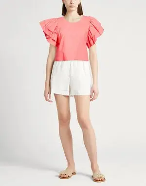 ANNA MOLINARI Cotton Poplin Tiered Top