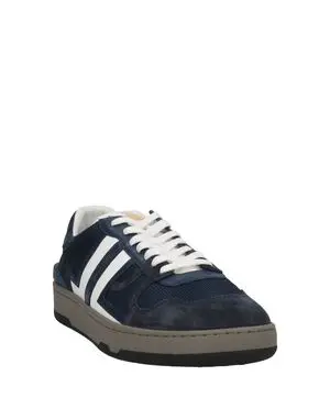 LANVIN Sneakers In Calfskin And Textile Fibers - Blue