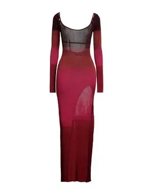 Gcds Maxi Dress Viscose Blend With Metallic Accents