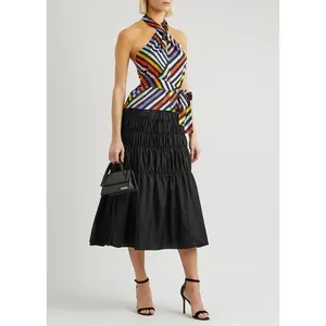 Brøgger Freya Smocked Shell Midi Skirt