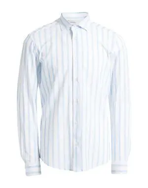 Brian Dales Man Shirt White Size 15 ½ Polyamide, Elastane Blue