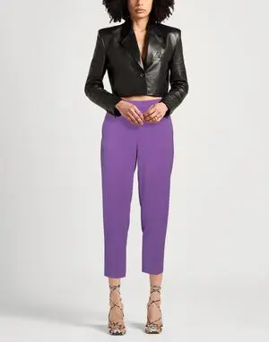 Theory Triacetate & Polyester Tapered Cropped Pants - Purple