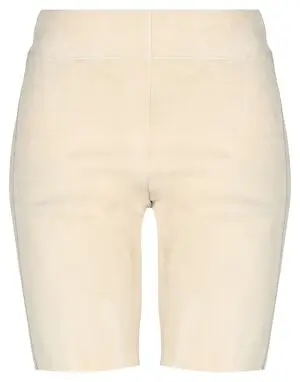 JIL SANDER Lambskin Bermuda Shorts - Beige