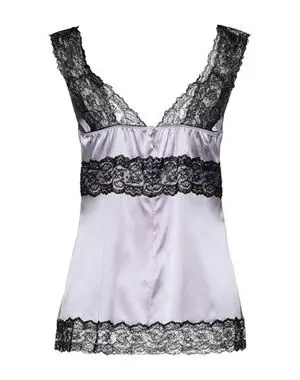 Dolce & Gabbana Top In Silk, Cotton, Elastane, Nylon, And Ramie