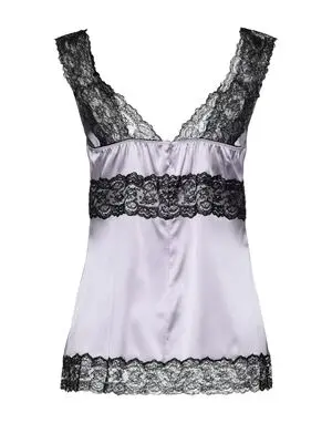 Dolce & Gabbana Top In Silk, Cotton, Elastane, Nylon, And Ramie