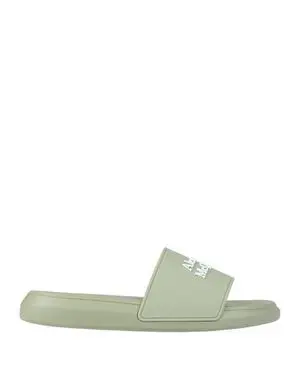 Alexander McQueen Rubber Pool Slides Green