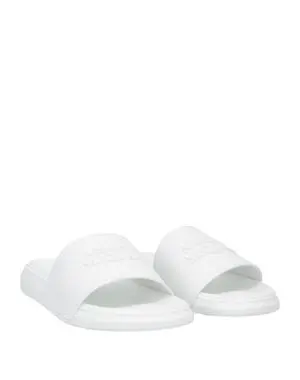 Alexander McQueen Rubber Pool Slides - White