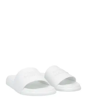 Alexander McQueen Rubber Pool Slides - White