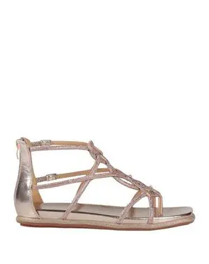 ALMA EN PENA Leather And Textile Fiber Embellished Thong Sandals