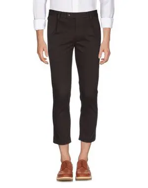 DANIELE ALESSANDRINI Pants Size Cotton, Elastane - Dark Brown