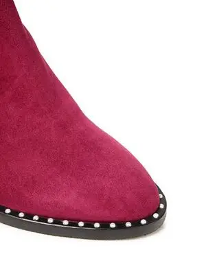 STUART WEITZMAN Ankle Boots In Leather And Textile Fibers - Red