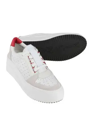 VIC MATIE Light Leather Low-top Sneakers - White