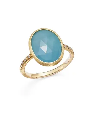 MARCO BICEGO Marco Bicego 18k Yellow Gold, Aquamarine, And Diamond Ring