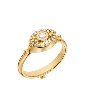 Temple St. Clair Sacred Diamond Mini Evil Eye Ring - Gold
