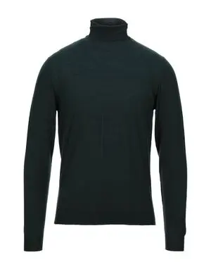 DRUMOHR Modern Turtleneck In Super 140s Wool - Dark Green