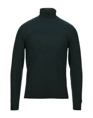 DRUMOHR Modern Turtleneck In Super 140s Wool - Dark Green