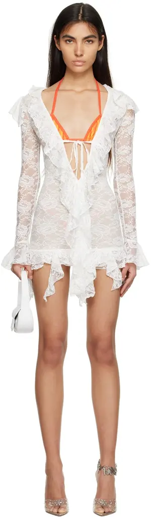 RAGA MALAK Raga Malak White Haifa Minidress - White