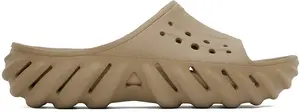CROCS Crocs Taupe Echo Slides - Tumbleweed