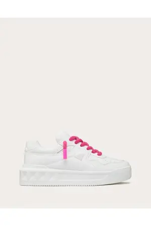 Valentino Garavani One Stud Xl Nappa Leather Low-top Sneaker - Pink