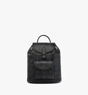 Mcm Visetos Drawstring Backpack - Black