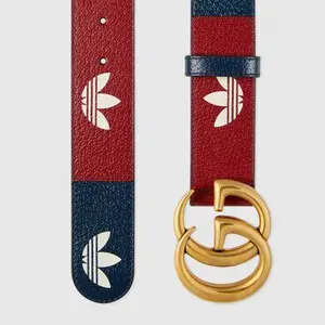 Gucci Adidas X Double G Trefoil Belt Leather - Blue  display picture 1